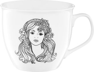 Ambition Tasse mit Sternzeichen Jungfrau 550ml Zodiac Jumbotasse Porzellan Sp&uuml;lmaschine & Mikrowelle