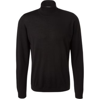 Maerz MAERZ Muenchen Herren Rollkragenpullover schwarz unifarben