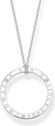 Thomas Sabo KE1877-051-14-L90 Collier pour femme en argent sterling 925 avec zircons cubiques en forme de cercle avec pierres blanches Longueur 90 cm, 90cm, Argen