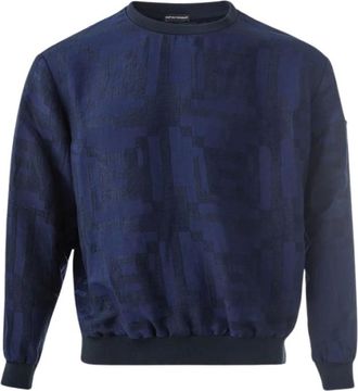Emporio Armani SweaT-shirt &agrave; col rond - Homme - Sweatshirts et sweats &agrave; capuche - Bleu - Taille: 2XL