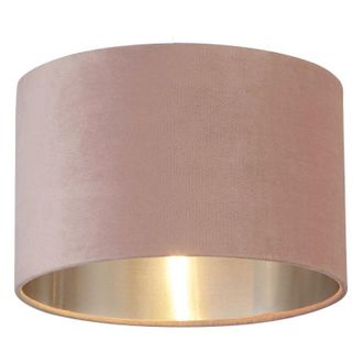 Licht-Erlebnisse Licht-erlebnisse - Abat-jour pour suspensions en tissu rond &oslash; 28 cm en verre moderne bross&eacute; argent rose