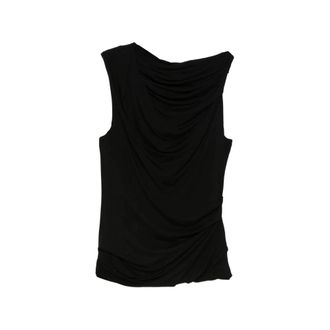 Entire studios &Auml;rmelloses Drapier-Top - - Tops - Damen - Schwarzk - XS