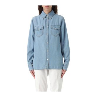 Liu Jo Femme, Blouses et Chemises, Bleu, Taille: 40 FR Chemise Boutonn&eacute;e Bleue