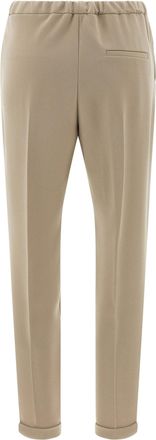 Alberto Biani Elastic Waistband Cadi Trousers - Beige
