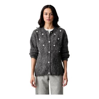 Silvian Heach Blumenstrick-Strickjacke - - Knitwear - Damen - Grau - M