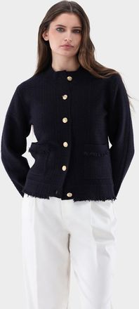 van Laack Blazer gestrickt mit Tweed Optik