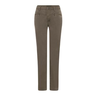 C.Ro Taupe Hose mit Rei&szlig;verschlussdetails - - Trousers - Damen - Braun - 3XL