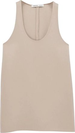 Carven D&eacute;bardeur Long - Femme - Tops - Beige - Taille: 38 FR