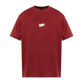 Emporio Armani Homme, Tops, Rouge, Taille: 2XL T-shirt &agrave; logo