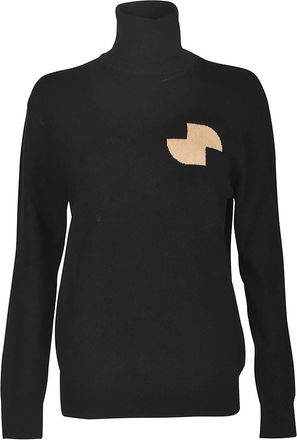 Patou Rundhalspullover - Schwarz