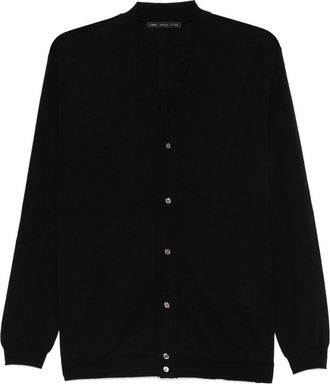 low brand Cardigan aus Merinowolle - Schwarz