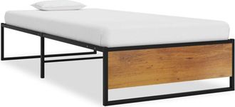 vidaXL Cadre de lit sans matelas noir m&eacute;tal 100x200 cm vidaXL
