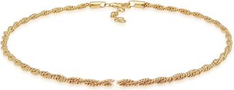 Elli Halskette - Halskette Choker Gedreht Kordel Twist 925 Silber v - Gr. unisize - in Gold - für Damen