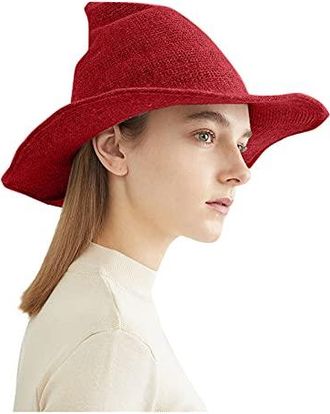 Generic Cocila Casquettes Souples Hommes dhalloween pour Femmes Chapeau Sorci&egrave;Re Tricot&eacute; De Sorceleur Casquettes Baseball Masque Ski &agrave; Capuche Sherpa Casquett