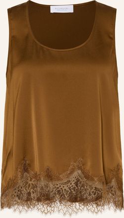 Rich & Royal Satintop Mit Spitze braun