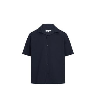 Maison Kitsun&eacute; Chemise &agrave; manches courtes en coton piqu&eacute; m&eacute;lang&eacute;