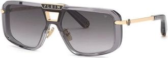 Philipp Plein Homme, Accessoires, Gris, Taille: ONE Size Spp008M Lunettes de soleil