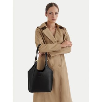 Tommy Hilfiger Handtasche Tommy Hilfiger Th Modern Mini Tote AW0AW18617 Schwarz