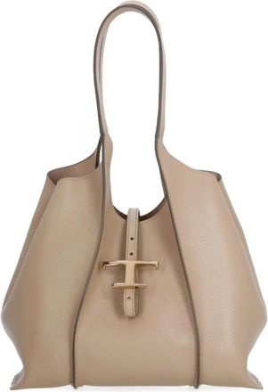 Tod's Femme, Sacs, Brun, Taille: ONE Size Sac de courses en cuir