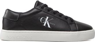 Calvin Klein Jeans Sneakers Classic Cupsole Laceup Low Lth YM0YM00491 Schwarz
