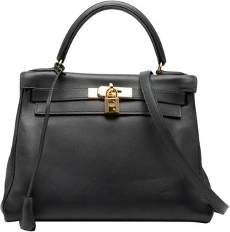 Herm&egrave;s Hobo Bags - Togo Kelly II Retourne 28 - Gr. unisize - in Schwarz - f&uuml;r Damen