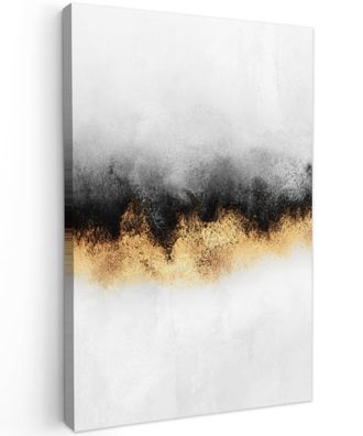 MuchoWow © Wandbilder Groß 80x120 cm XXL Wohnzimmer Wanddeko Schlafzimmer Zimmerdeko Fotowand Zimmer Goldene Deko Wand Dekoration Wall Art Bild Gold - Schick -