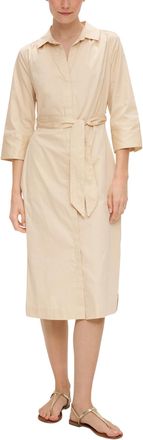 s.Oliver Hemdblusenkleid aus Baumwolle mit Bindeg&uuml;rtel