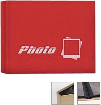 ZEP is5340r Fotoalbum mit 40 H&uuml;llen Papier laminiert rot 5,3 x 8,5 cm