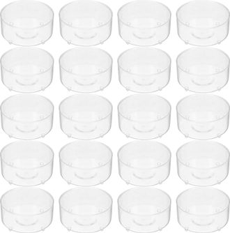 BESPORTBLE 100 Stück Transparente Teelichthalter Kunststoff Kerzenbecher Hitzebeständig Stabil für Tempel Kirche Zuhause Einfache Praktische Teelichthalterung Wi