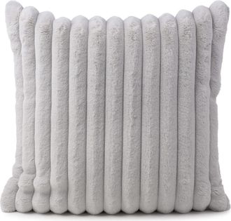 Gözze Breitcord Kissenhülle Vito 50 x 50 cm Silber Hellgrau