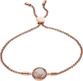 Emporio Armani Armband Für Frauen, Länge: 165-235mm / Größe: 12X12X3mm Rose Gold Edelstahlarmband, EGS2568221
