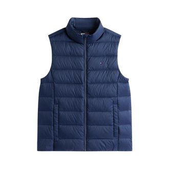 Tommy Jeans Leichte Daunen-Weste mit durchgehendem Rei&szlig;verschluss - - Jackets - Herren - Blau - M
