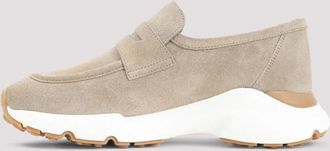 Tod's Tods Low-Top Sneaker - Loafer-Inspired Suede Sneakers - Gr. 38,5 (EU) - in Beige - f&uuml;r Damen