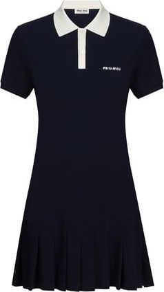 Miu Miu Robe polo en piqu&eacute; de coton