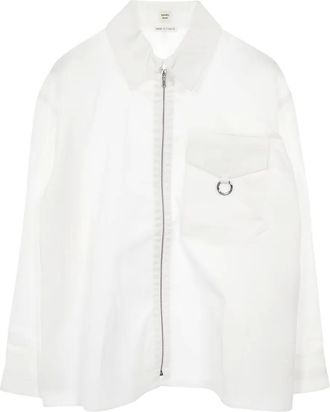 Herm&egrave;s chemise &agrave; fermeture zipp&eacute;e - Blanc