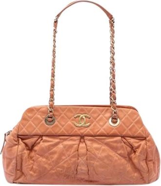 Chanel Pre-owned Chic Quilt Bowling Bag - Femme - Pre-owned - Orange - Taille: ONE Size