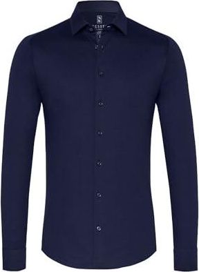 DeSoto Desoto Chemise Kent sans Repassage Bleu Foncé - Taille 3XL - - Hommes - Vêtements