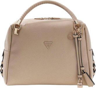 Guess Femme, Sacs, Beige, Taille: ONE Size Sac &agrave; main avec fermeture &agrave; glissi&egrave;re