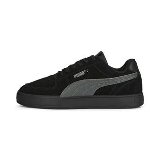 Puma Unisex Adults Fashion Shoes CAVEN SUEDE Trainers & Sneakers, PUMA BLACK-SHADOW GRAY, 40