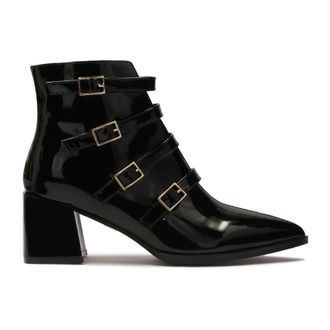 Kazar Lackierte schwarze Stiefel mit Schnallen - - Shoes - Damen - Schwarzk - 38 EU