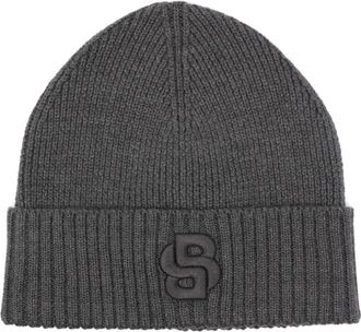 BOSS Beanie mit Logo-Stickerei - Grau