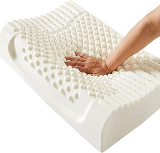 Generic 100% Nat&uuml;rliches Premium-Latex-Kissen, Latexschaum-Kissen Mit Niedrigem Pofile, Mittelfest, Lindert Druck, Nacken- Und Schulterschmerzen,B,40X60cm