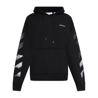 Off-white Sweatshirt mit Logo-Print - - Sweatshirts & Hoodies - Herren - Schwarzk - XL