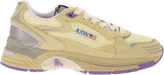 Autry Low-Top Sneaker - Hyperway - Suede And Mesh Trainers - Gr. 36 (EU) - in Beige - f&uuml;r Damen