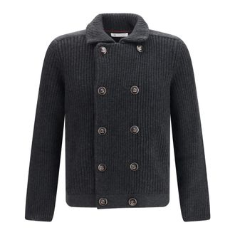 Brunello Cucinelli Marina Cardigan - Homme - Pulls - Noir - Taille: M