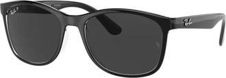Ray-Ban unisex, Accessoires, Noir, Taille: 56 MM Rb4374 Square Lunettes de soleil