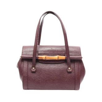 Gucci Sac bandouli&egrave;re en cuir bambou Pre-owned - Femme - Pre-owned - Violet - Taille: ONE Size