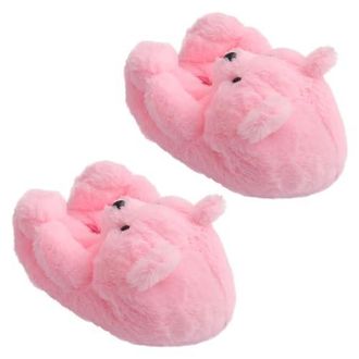 Beaupretty Pantoufles en Peluche pour Femme Pantoufles dInt&eacute;rieur Chauds et Antid&eacute;rapants Motif Ours Rose Taille Unique Doublure en Coton &Eacute;pais Chaussures Confor