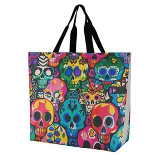 Generic Imprim&eacute; De Cr&acirc;nes Color&eacute;s Sac Courses L&eacute;ger Sacs Grand Sac &Agrave; Bandouli&egrave;re Pour Shopping Gym Universit&eacute;