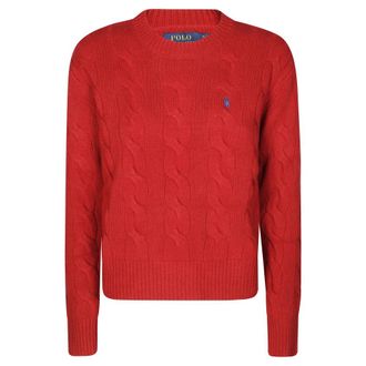 Polo Ralph Lauren Maglia GC trecce - - Knitwear - Damen - Rot - L